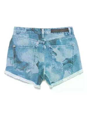 John Richmond Frayed-hem Denim Shorts