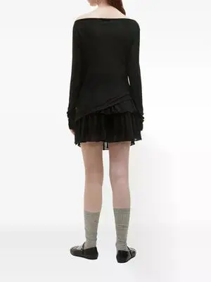 B+AB Ruffled Mini Skirt - Black