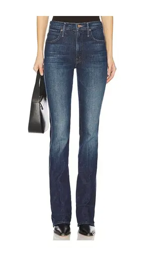 MOTHER The Mid Rise Smokin' Double Heel Jeans - Blue