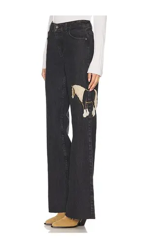 UNDERSTATED LEATHER Horsey Jeans - Black
