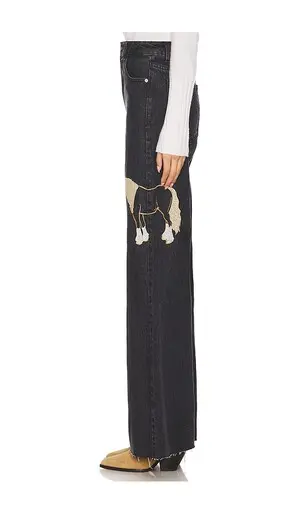UNDERSTATED LEATHER Horsey Jeans - Black