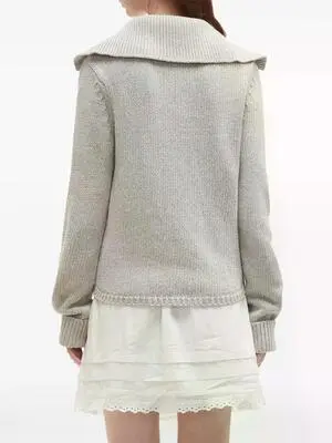 B+AB Wide-lapel Cardigan