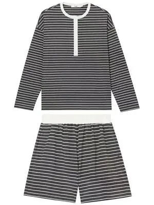 B+AB Striped Shorts Set - Grey