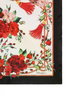 Dolce & Gabbana Rose-print Scarf
