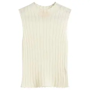 Guest In Residence Ribbed Mockneck Shell