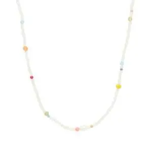 Anni Lu Confetti Gem Necklace - White Shell
