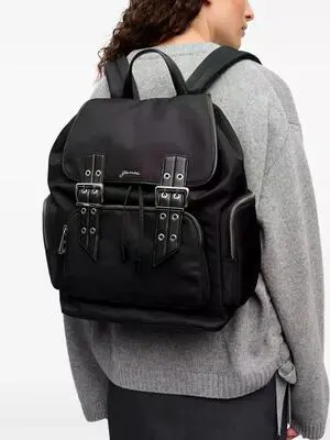 GANNI Bucky Logo-plaque Backpack - Black