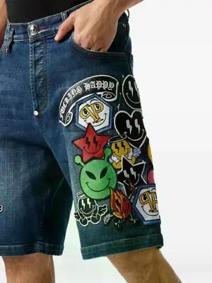 Philipp Plein Fermentera Denim Shorts