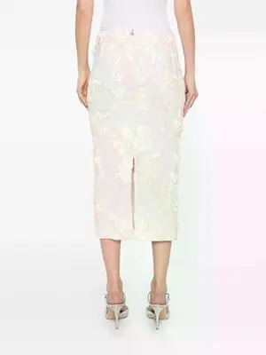 ROTATE BY BIRGER CHRISTENSEN Floral-mesh Pencil Skirt