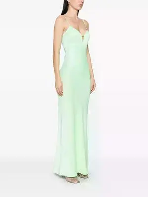 TWINSET Satin Maxi Dress - Green