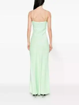 TWINSET Satin Maxi Dress - Green