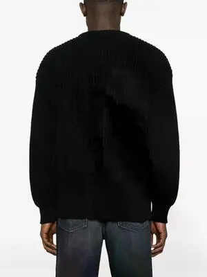 MARINE SERRE Crewneck Sweater - Black