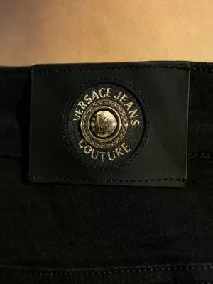 Versace Logo Patch Jeans