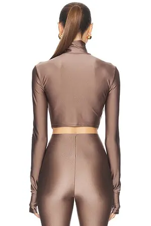 Andamane Orchid Turtleneck Cropped Top