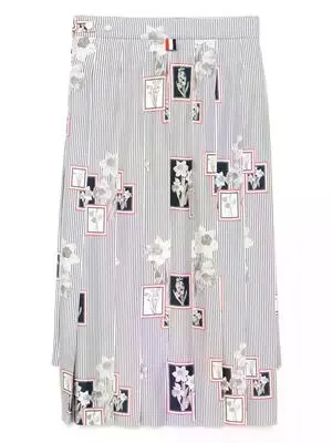 Thom Browne Floral Pleated Skirt