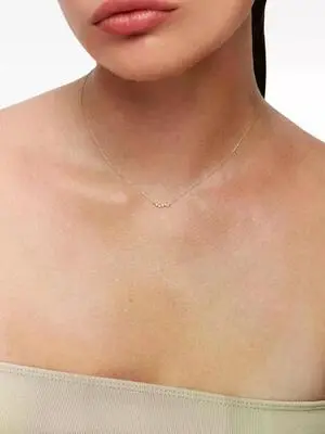 Mateo 14kt Yellow Mini Wave Diamond Pendant Necklace