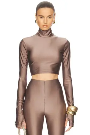 Andamane Orchid Turtleneck Crop Top