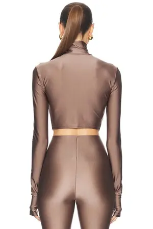 Andamane Orchid Turtleneck Crop Top