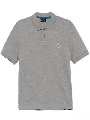 Paul Smith Zebra-patch Polo Shirt - Grey