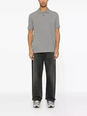 Paul Smith Zebra-patch Polo Shirt - Grey