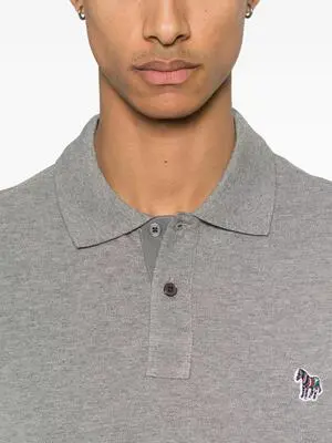 Paul Smith Zebra-patch Polo Shirt - Grey