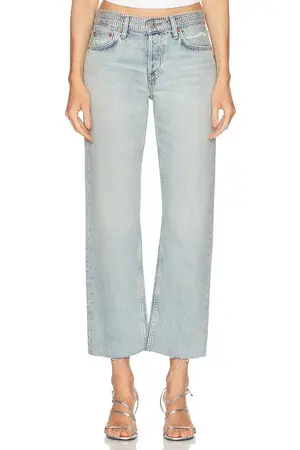 RE/DONE Easy Straight Crop Jeans
