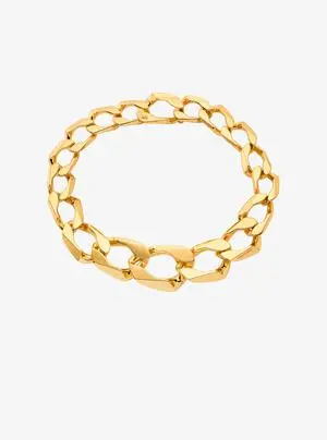 Michael Kors 14k -plated Brass Curb Link Necklace - Gold