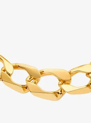 Michael Kors 14k -plated Brass Curb Link Necklace