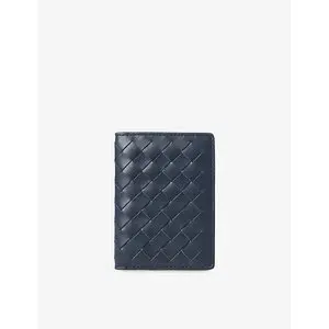 ASPINAL OF LONDON Billfold Logo-embossed Leather Wallet - Navy