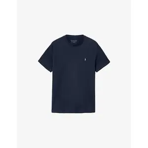 ALLSAINTS Dexter Short-sleeve Cotton-jersey T-shirt S Navy Blue