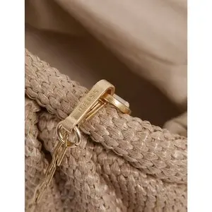 REISS Raffia Clutch Bag - Natural