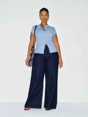 REFORMATION Raelynn Knit Top - Blue