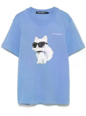 Karl Lagerfeld Choupette-print T-shirt - Blue