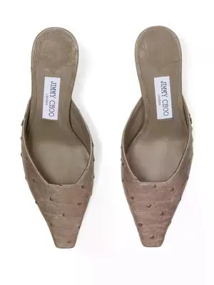 JIMMY CHOO Vivi 65 Heeled Mules - Neutrals