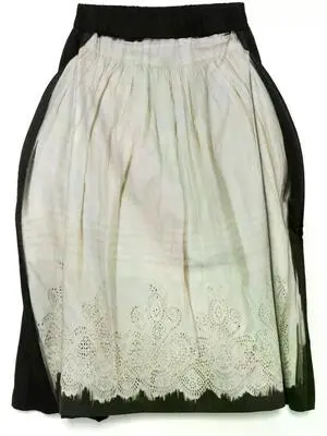 IA LONDON Graphic-print Asymmetrical Skirt - Neutrals