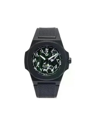 NUUN OFFICIAL X Fatcarbon Pines Peak 40mm Strap Watch - Green