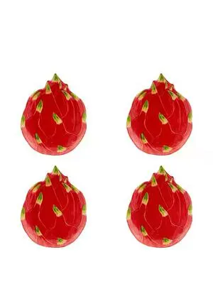 BORDALLO PINHEIRO Pitaya Dessert Plates Set - Red