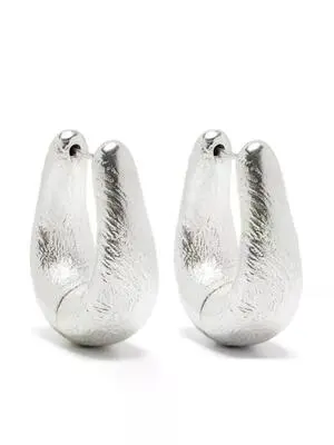 FORTE_FORTE Sculptured Hoop Earrings - Silver