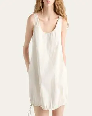 Prada Cinched Drawstring Mini Dress
