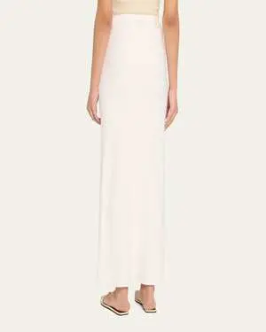 ANEMOS Bias-cut Stretch Twill Maxi Skirt