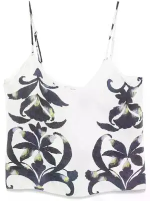FORTE_FORTE Floral-print Top - White