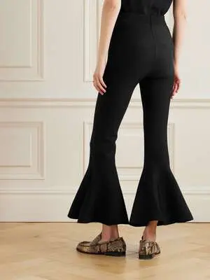 AMI Paris Godet Stretch-knit Bootcut Pants