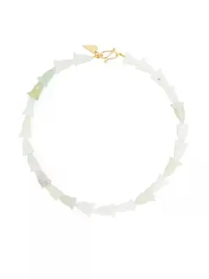 FORTE_FORTE Floral-beaded Choker Necklace - Gold