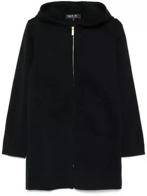 AGNES B. Merino Wool Zipped Coat