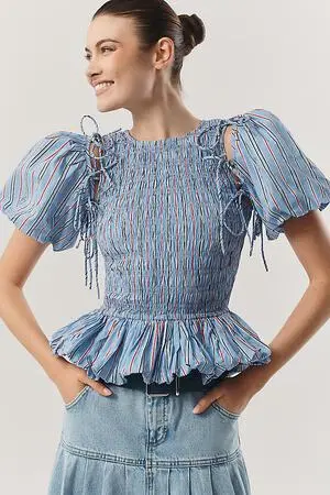 DAMSON MADDER Becca Removable-sleeve Blouse