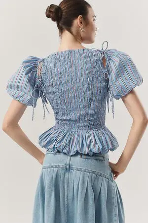DAMSON MADDER Becca Removable-sleeve Blouse