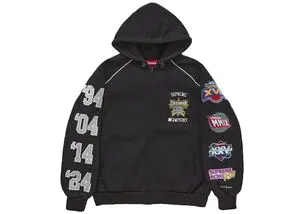 Supreme Playoffs Zip Up Hooded Sweatshirt - Black