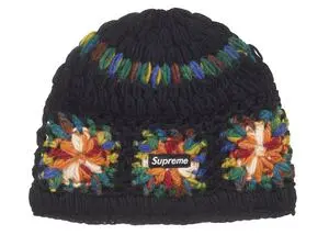 Supreme Crochet Beanie - Black