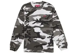 Supreme Small Box Long Sleeve Tee Shirt - Snow Camo