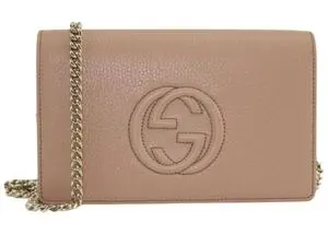 Gucci Soho Disco Wallet On Chain - Beige